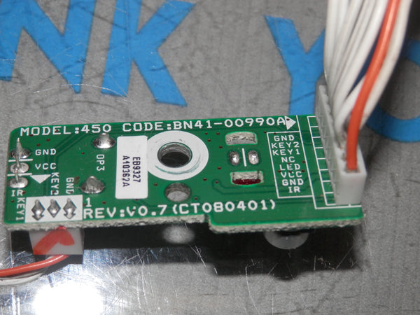 Samsung LN32B360C5DXZA WIRING HARNESS WITH KEYBOARD CONTROLLER AND IR ...