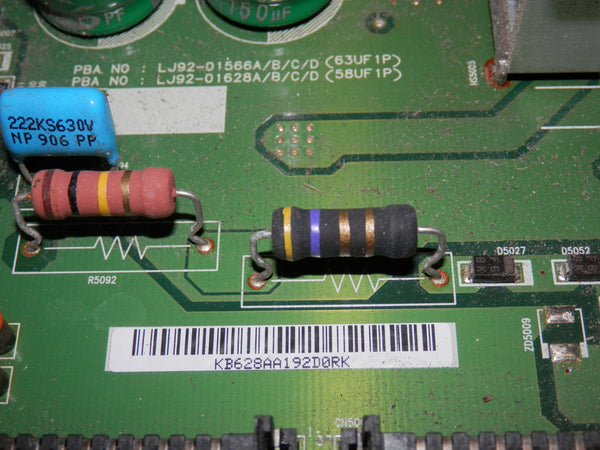 Samsung PN58B540S3FXZA BN96-09758A (LJ92-01628A) Y-Main Board ...